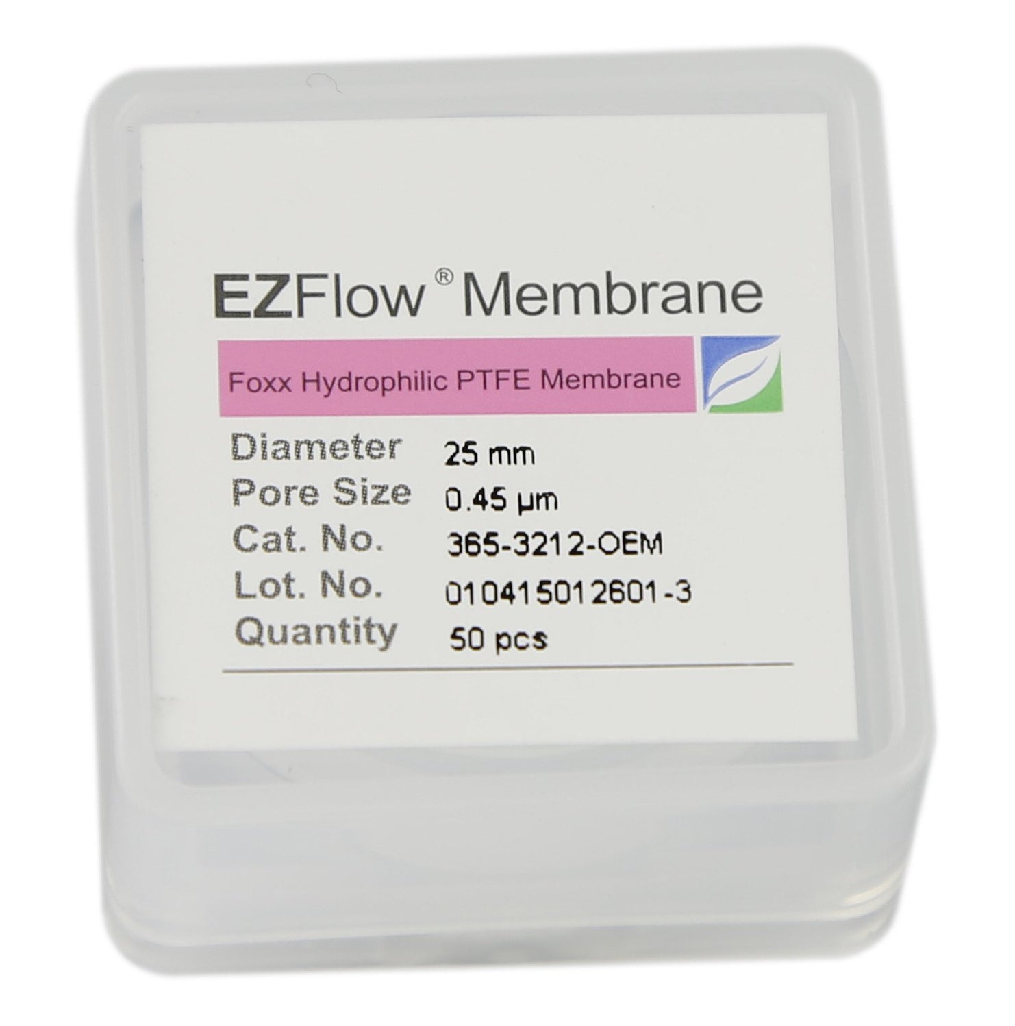 PTFE Membrane Disc Filter in 50 pack 25mm 0.45µm | Foxx Life Science ...