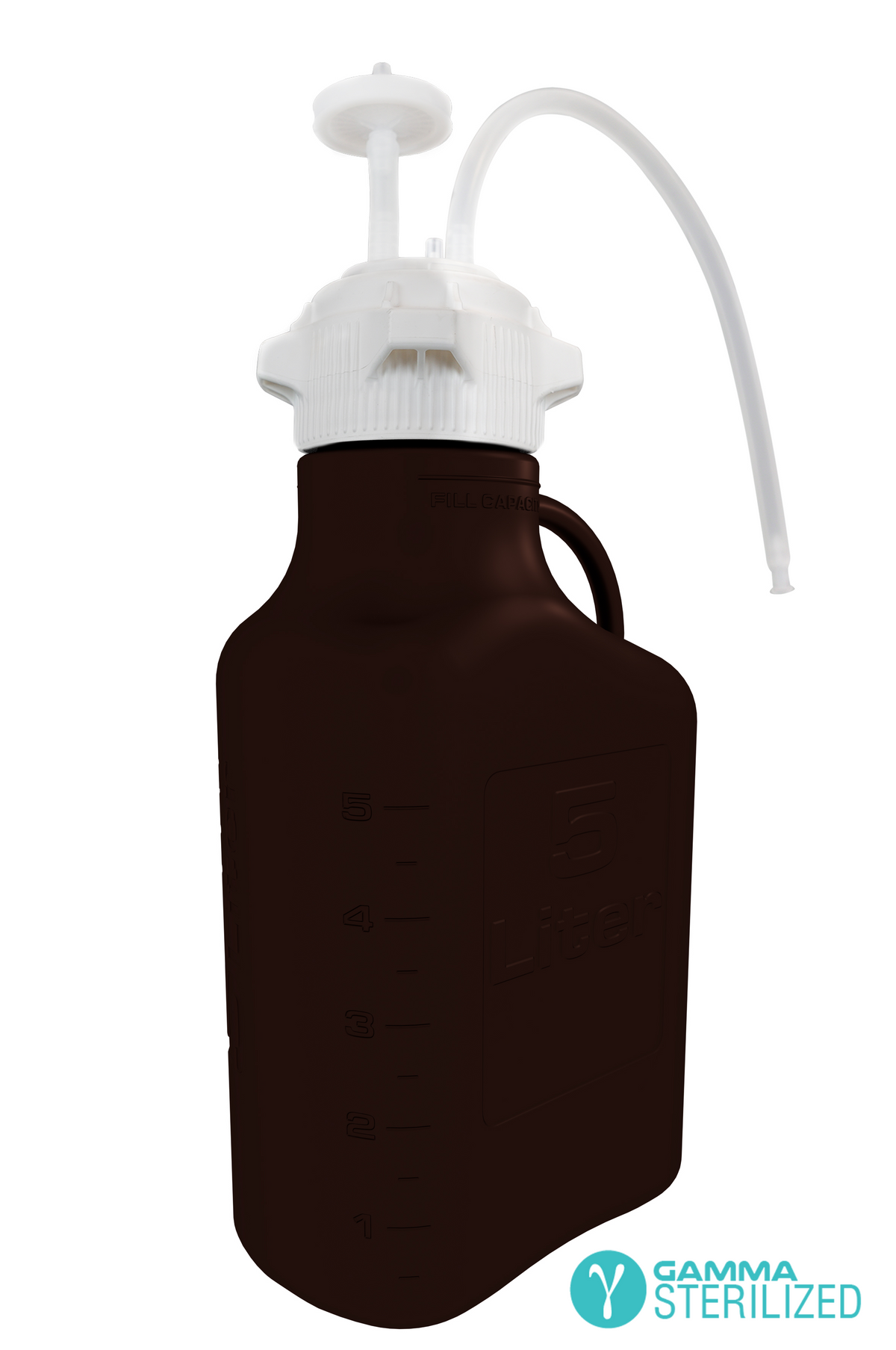 EZBio® Single Use Carboy Assembly, 5L, Dark Amber PP, VersaCap® 83B, T ...